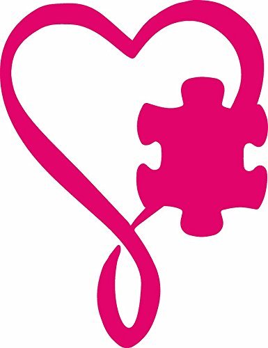 Autism Infinity Heart Puzzle Piece Weight Lifting Decal Vinyl Sticker ...
