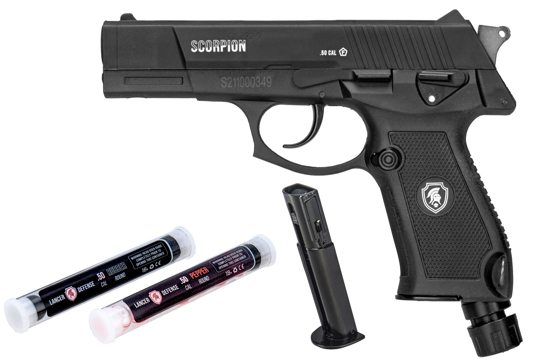 Lancer Tactical Scorpion 0.5 Caliber Non-Blowback Air Pistol - Less ...