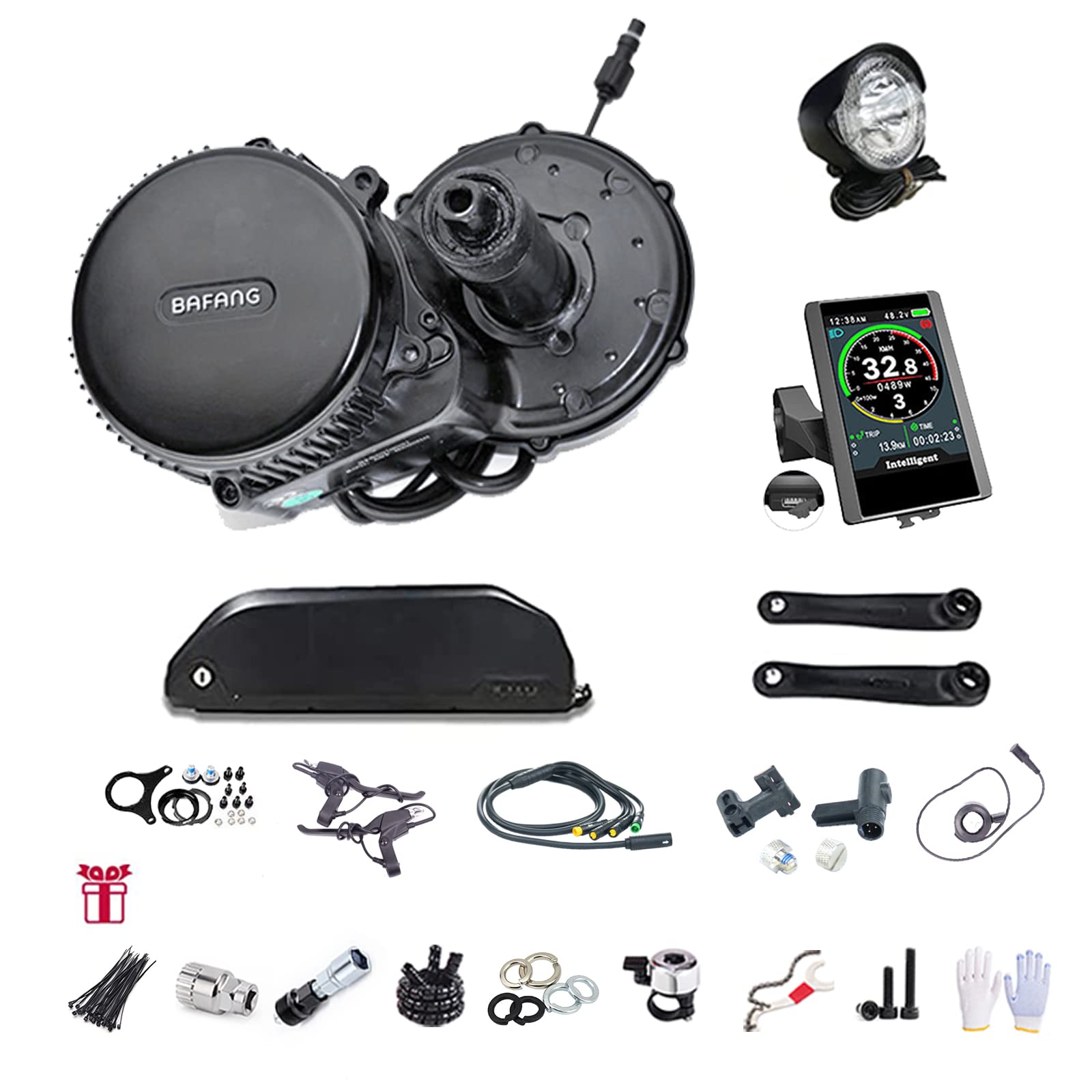 BAFANG BBSHD 48V/52V 500W 750W 1000W Mid Drive Kit with Battery Optional BBS01 BBS02 8FUN DIY ...