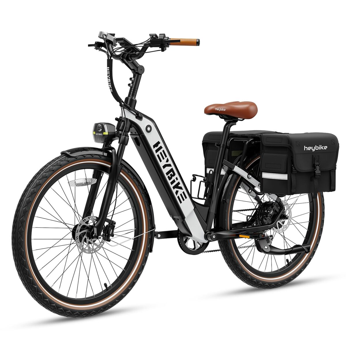 Heybike Ranger Electric Bike for Adults Foldable 20" x 4.0 Fat Tire Step-Thru Electric Bicycle ...