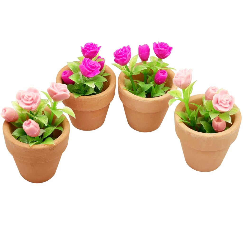 Miniature Terracotta Pots, 6 Pieces Mini Ceramic Clay Flower Pots ...
