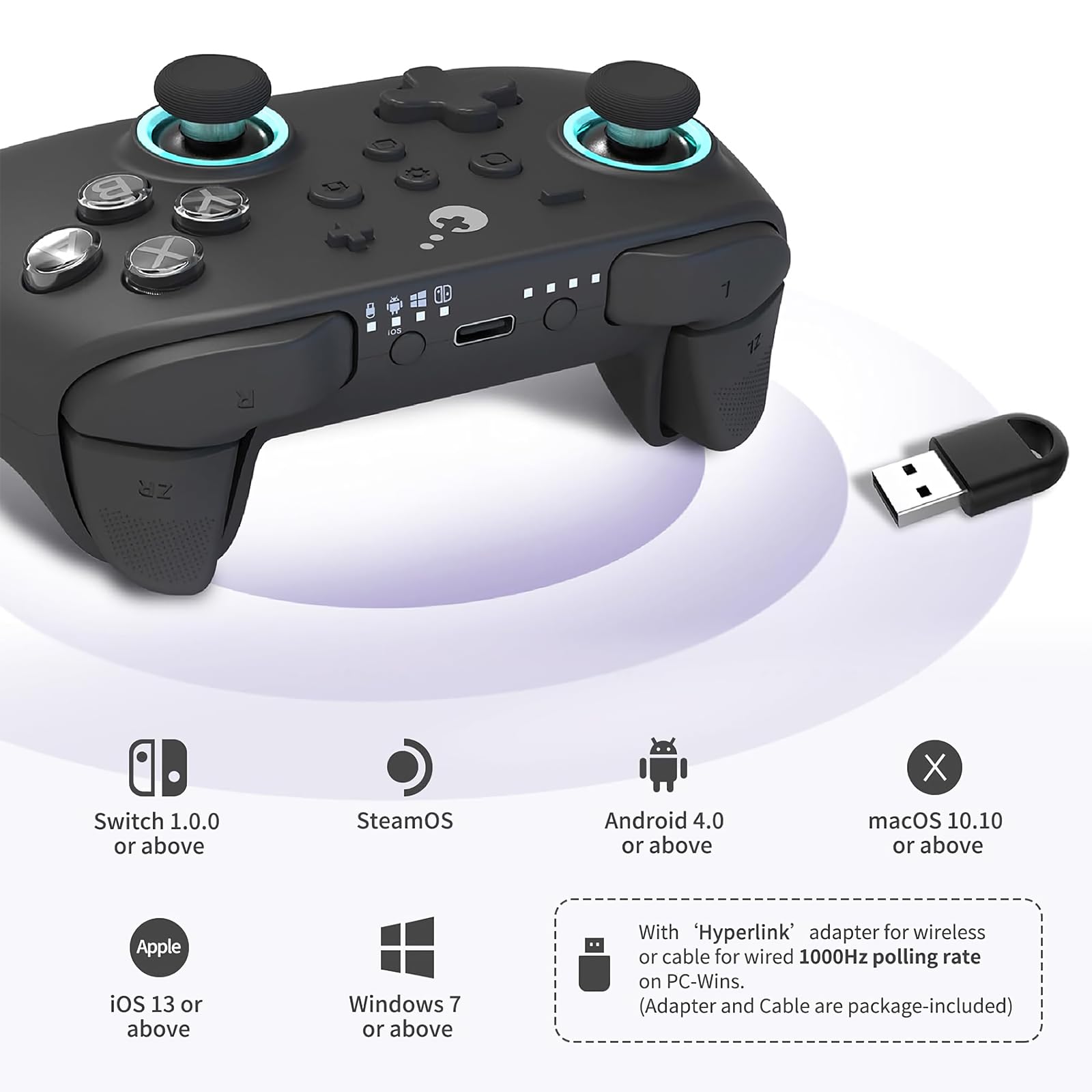 GuliKit(No Stick Drift KingKong 2 Wireless Controller for Switch ...