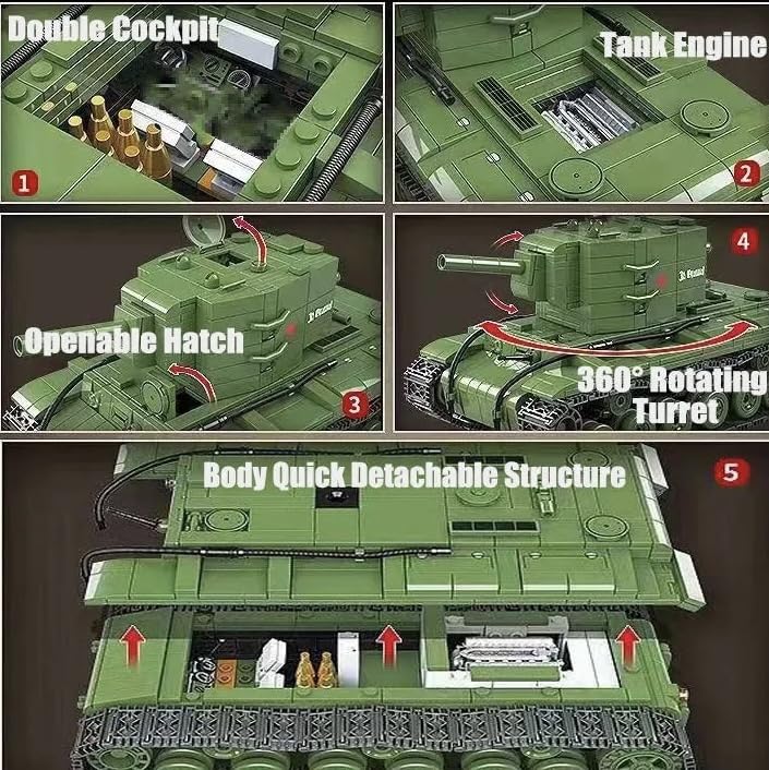 General Jim's Military Themed WW2 Building Blocks Tank Sets for World ...