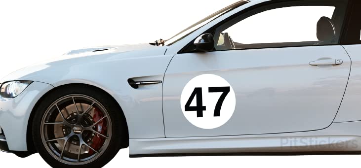 Race Car Roundel Number Plate Vinyl Decal - Permanent, Reusable and ...