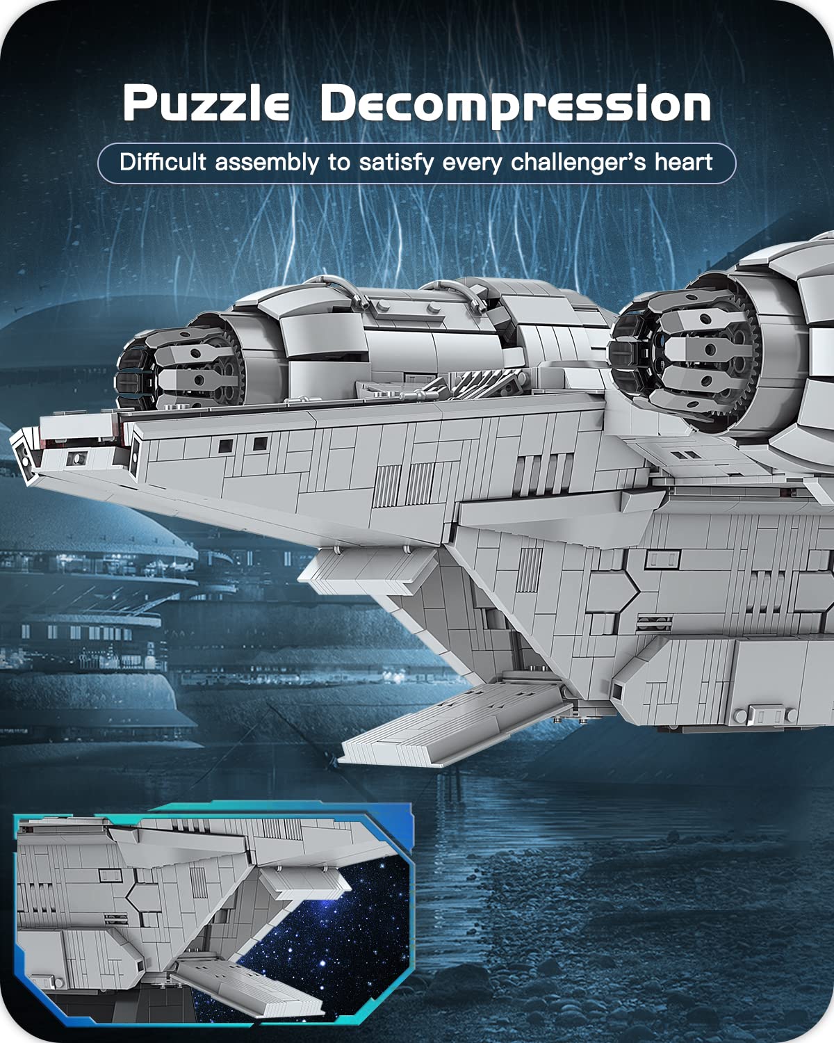 VVLP Spaceship Model Building Set Toy The Razor Crest, 21023 Planet ...