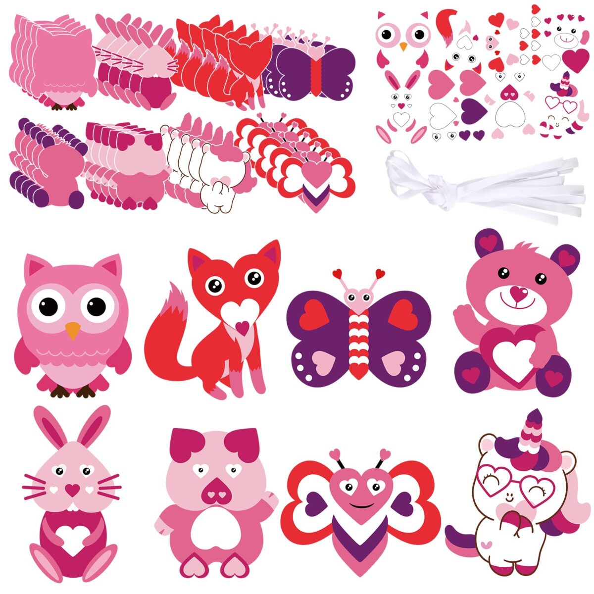 24 Pieces Preppy Theme Cutouts Preppy Party Decoration Pink Party Cut ...