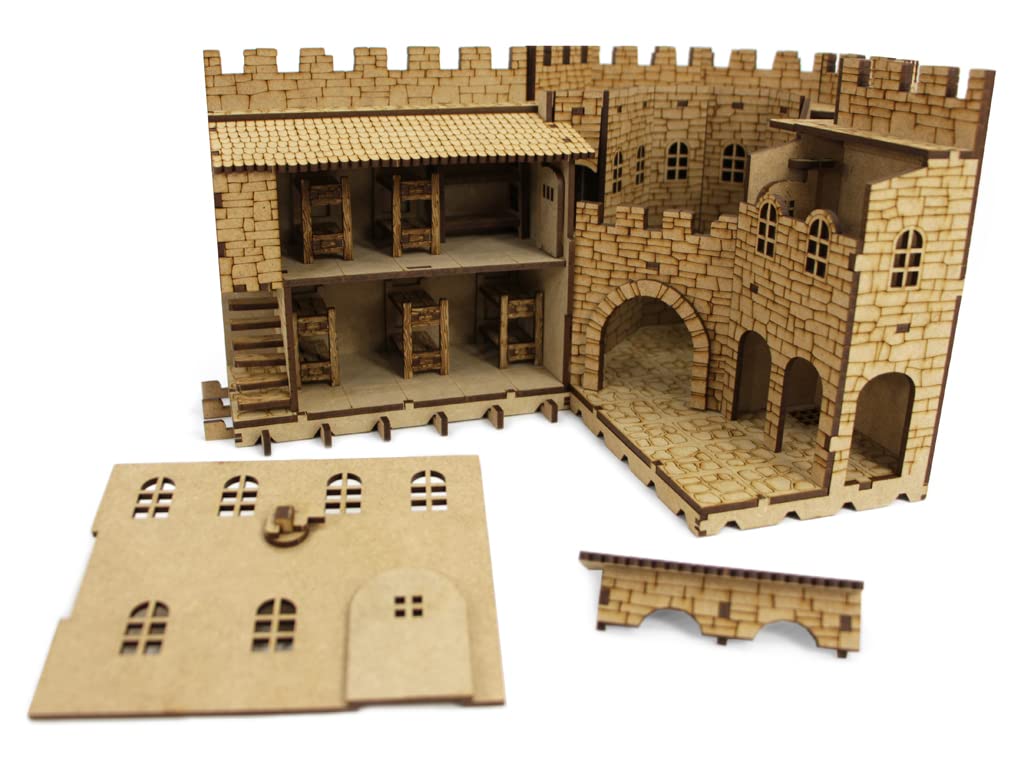 TowerRex Bastion Tower Wall D&D Terrain Barrack Garrison Buildings ...