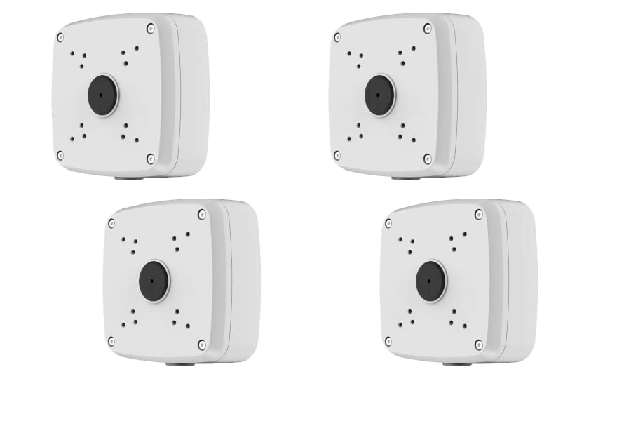 Lorex ACJNCD4B Outdoor Junction Box for 4 Screw Base Cameras (White, 4 ...
