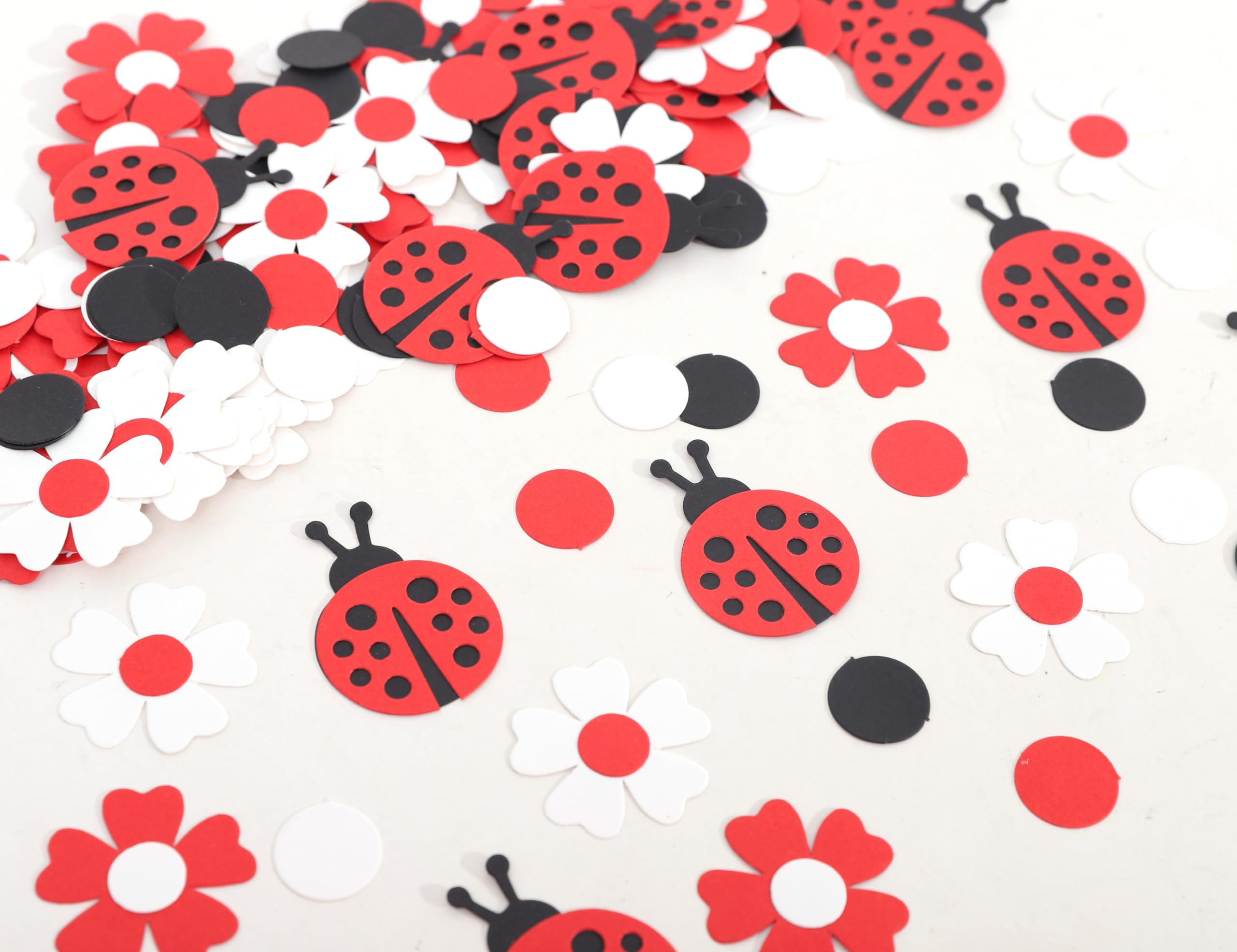 Ladybug Party Confetti - Ladybug Table Decorations, Red Black White ...