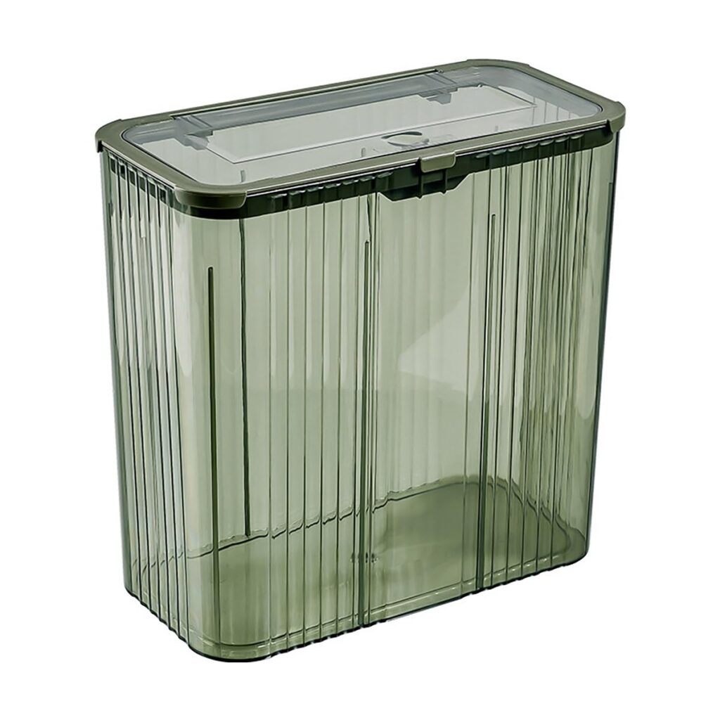 Aiabaleaft Transparent Trash can Wastebasket, Bathroom Trash Can with ...