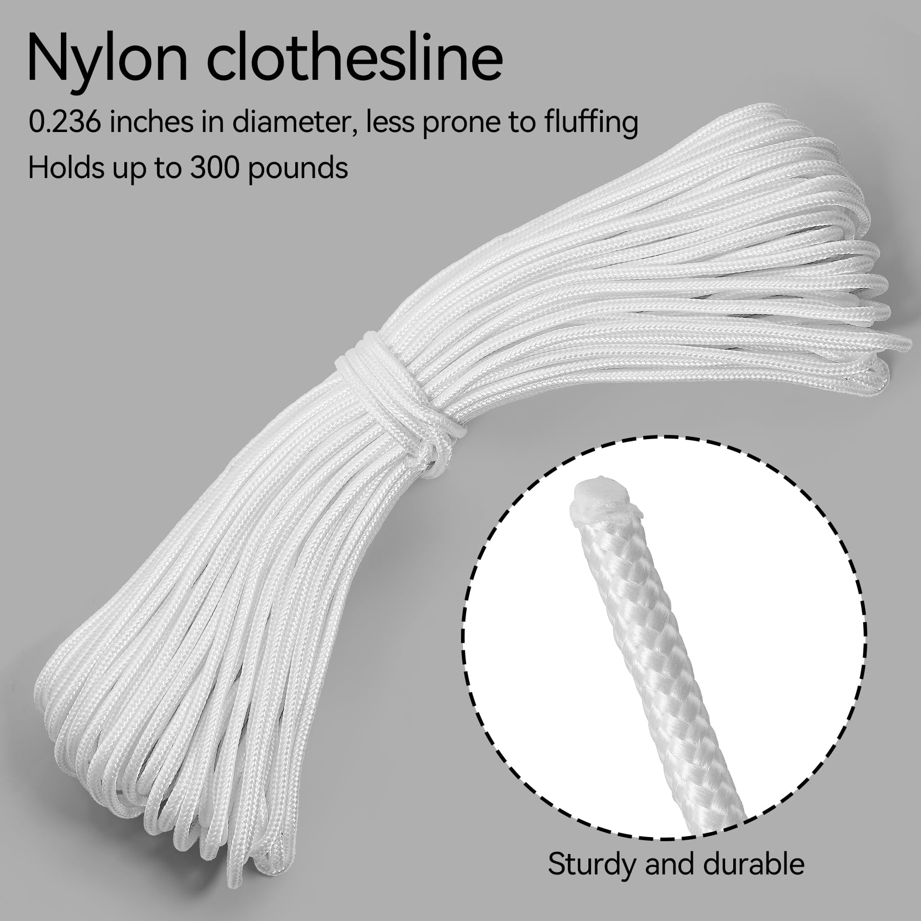 Outdoor Clothesline Kits,Include 150 Ft Nylon Clothes Line,Clothesline ...