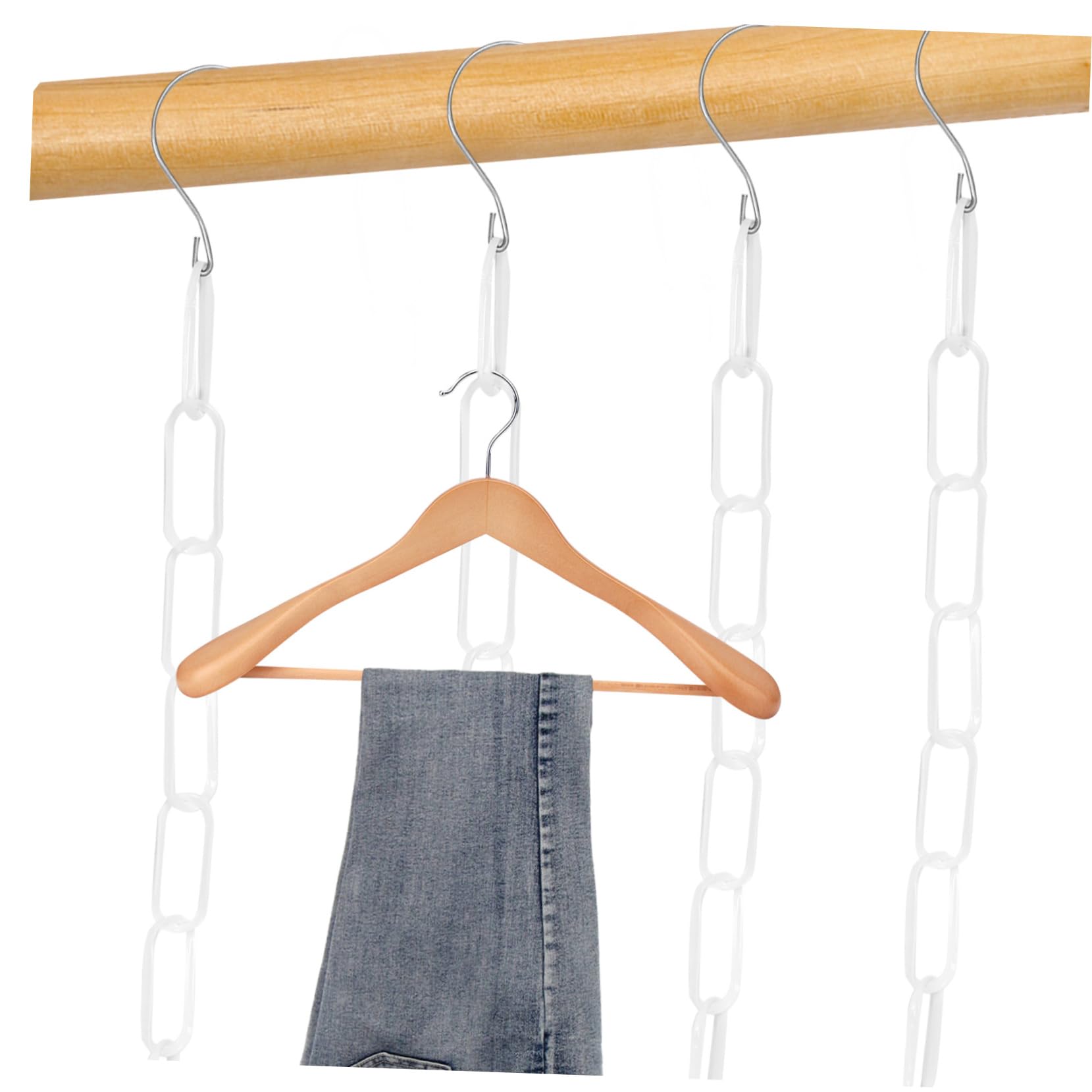 BUGUUYO 4pcs Clothes Hanging Chain Hangers Clothes Rack Clothes Hanger ...