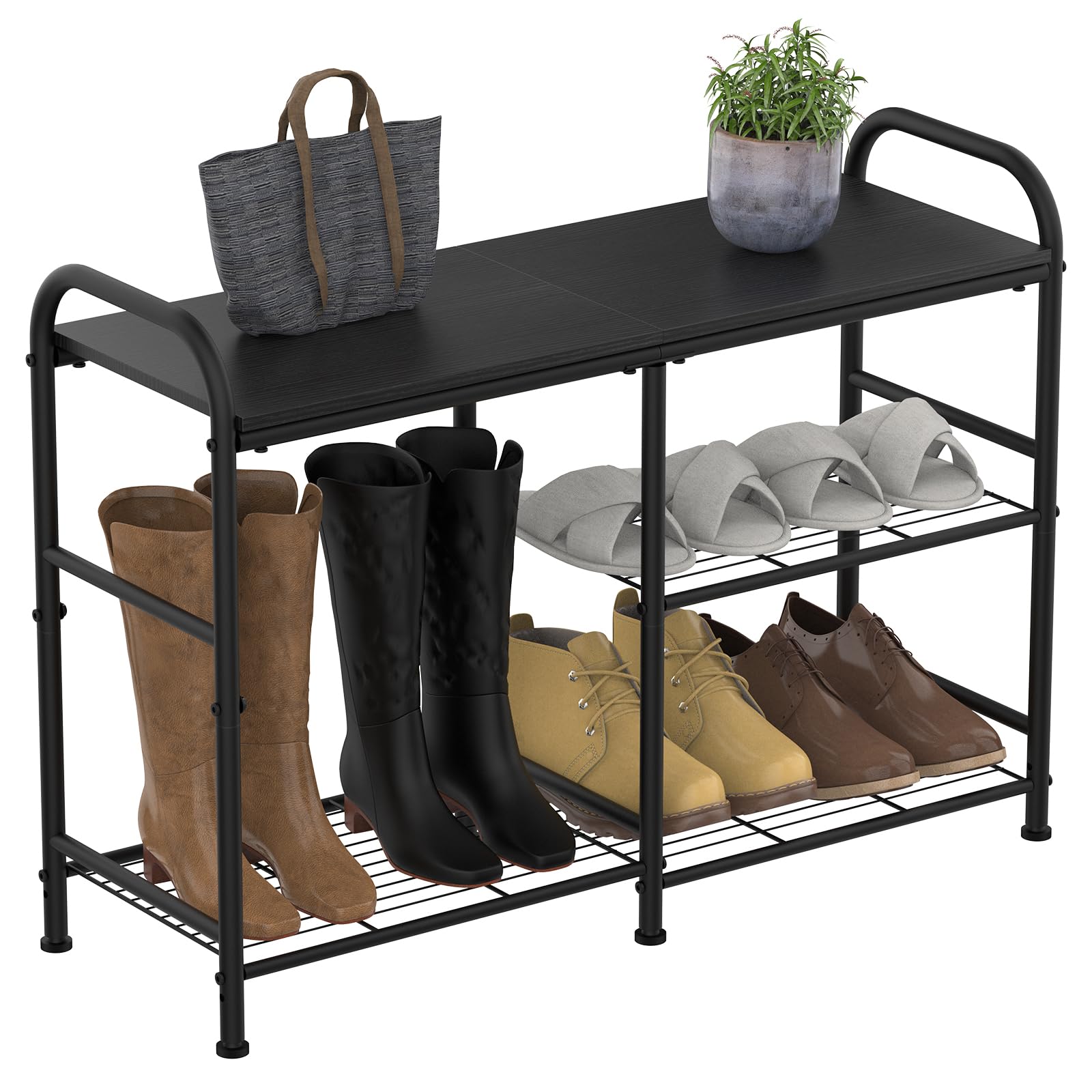 Entryway Shoe Rack Organizer, Free Standing Shoe Rack for Closet with ...
