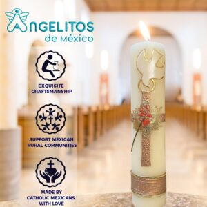Angelitos de Mexico Faith Holy Spirit Confirmation Candle Vela Cirio de ...