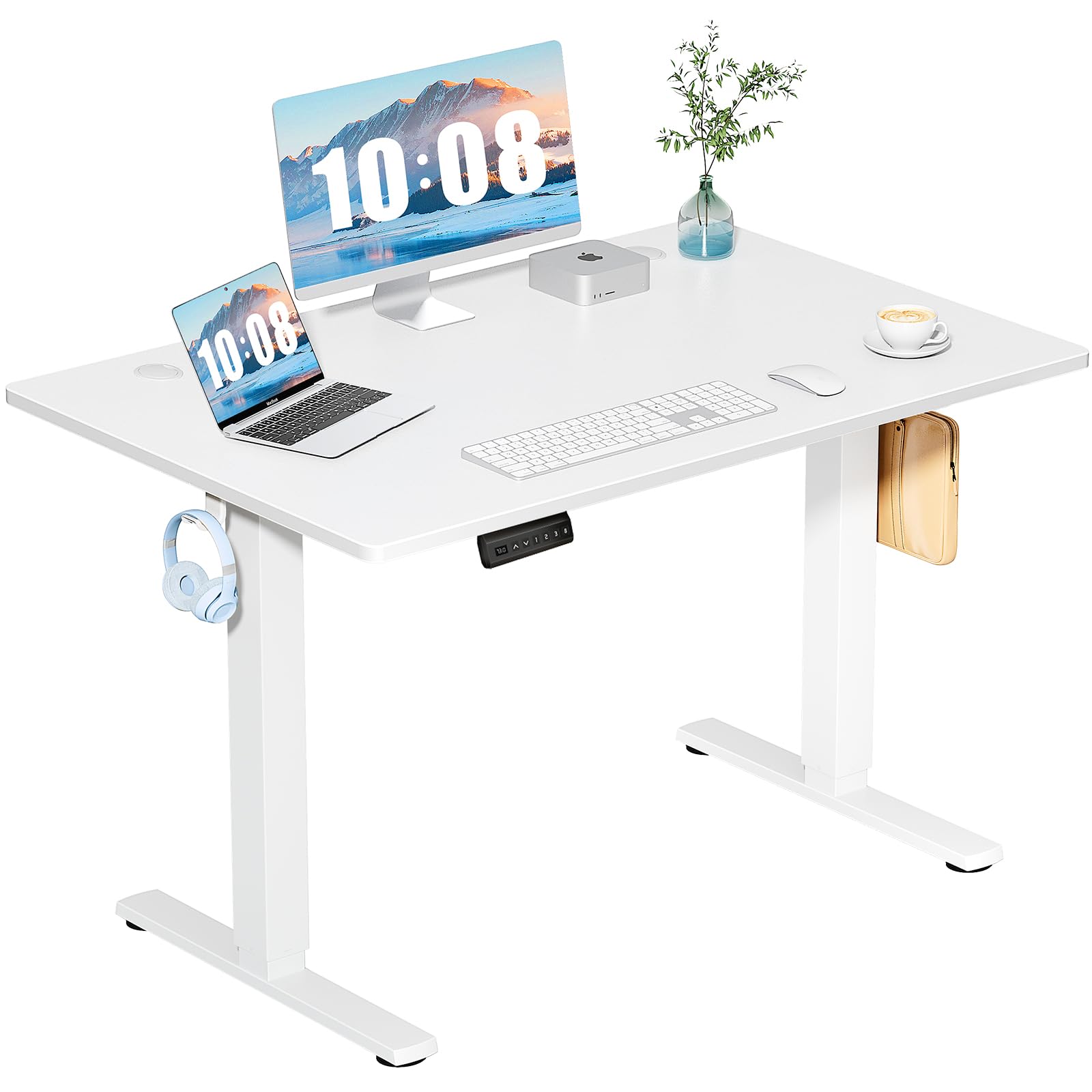DUMOS Standing Desk, 48 Inch Ergonomic Adjustable Height Electric Sit ...