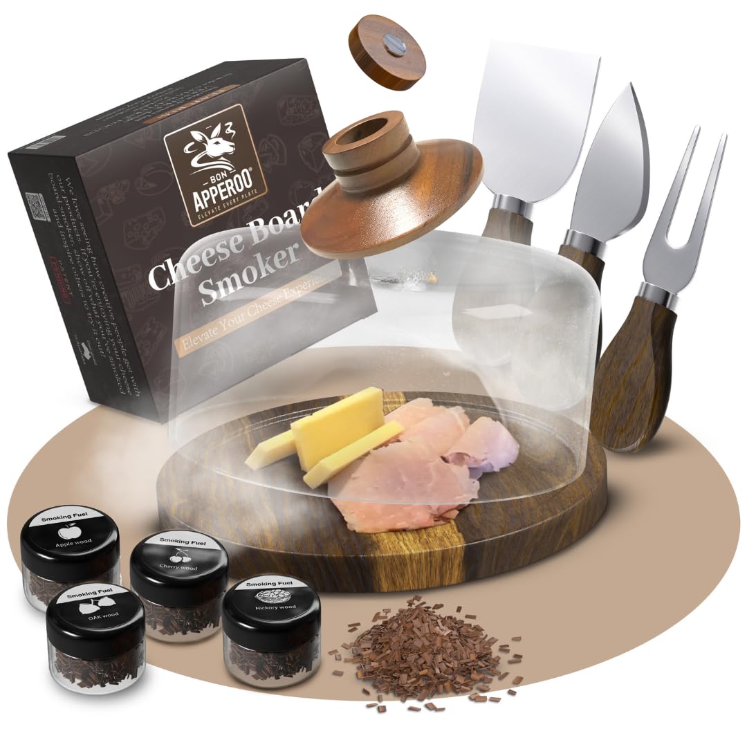 Cheese Board Smoker Set | Indoor Cold Smoking, Culinary Dome Cloche ...