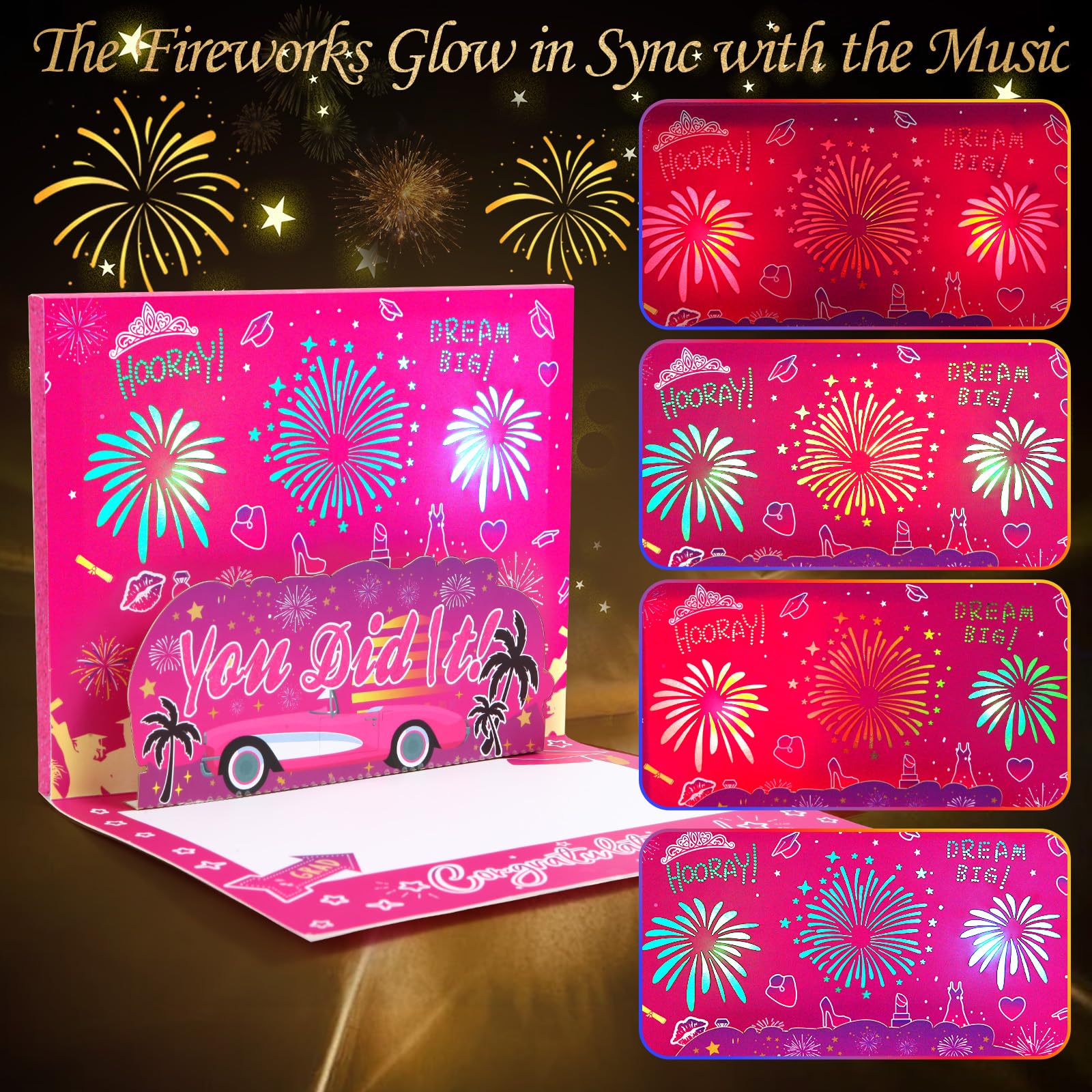 Graduation Cards 2024, Graduation Fireworks 3D Pop-Up Card ...