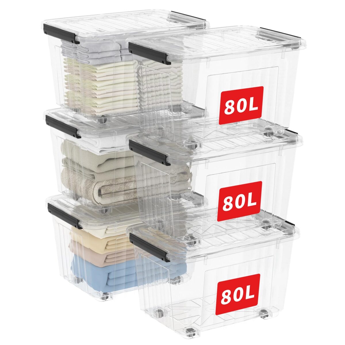 Cetomo 3.2Qt*12 Plastic Storage Bins, Storage Box, 12 Pack, Organizing ...