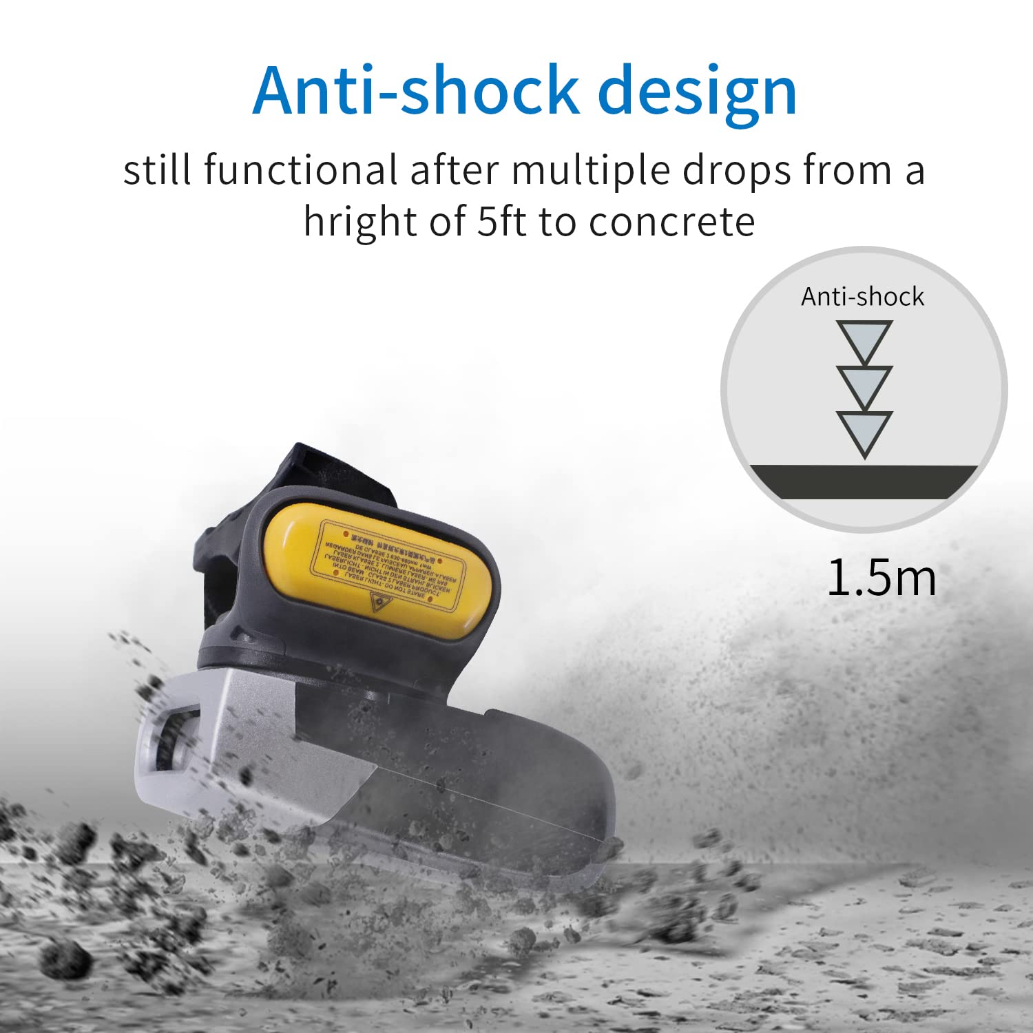 Symcode Bluetooth 2D Ring Long Range Scanning Barcode Scanner,4.9Ft- 6 ...