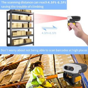 Symcode Bluetooth 2D Ring Long Range Scanning Barcode Scanner,4.9Ft- 6 ...