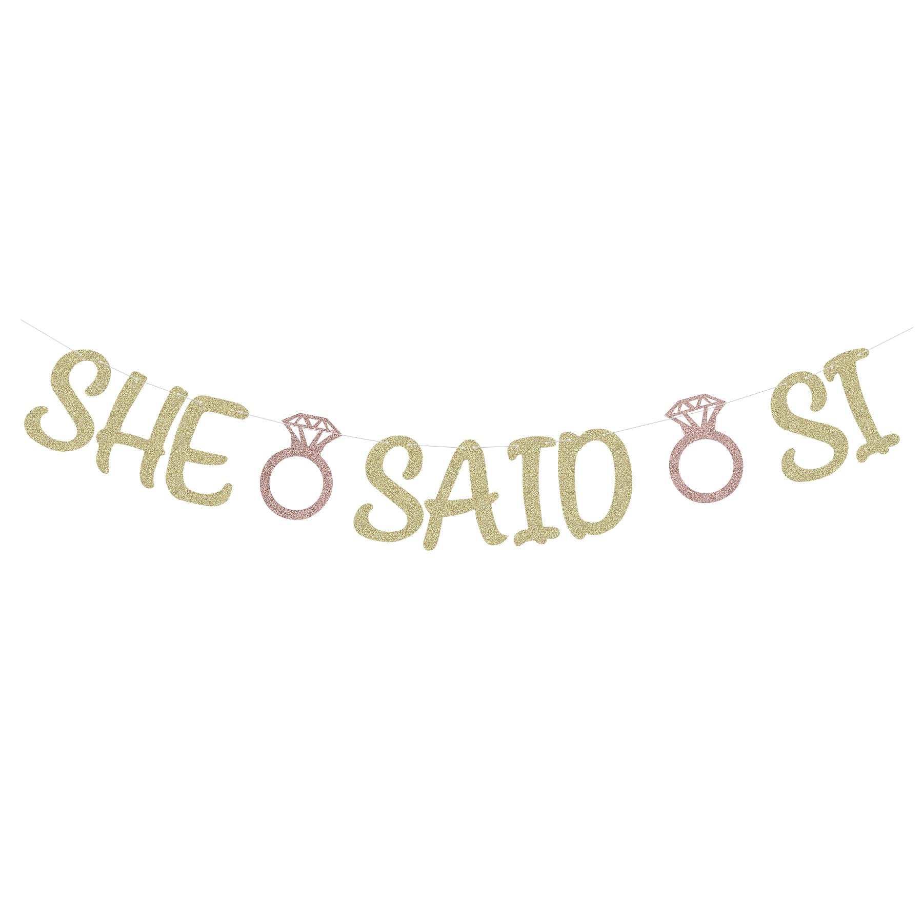 Gold Glitter She Said Si Banner for Mexican Final Fiesta Bachelorette ...