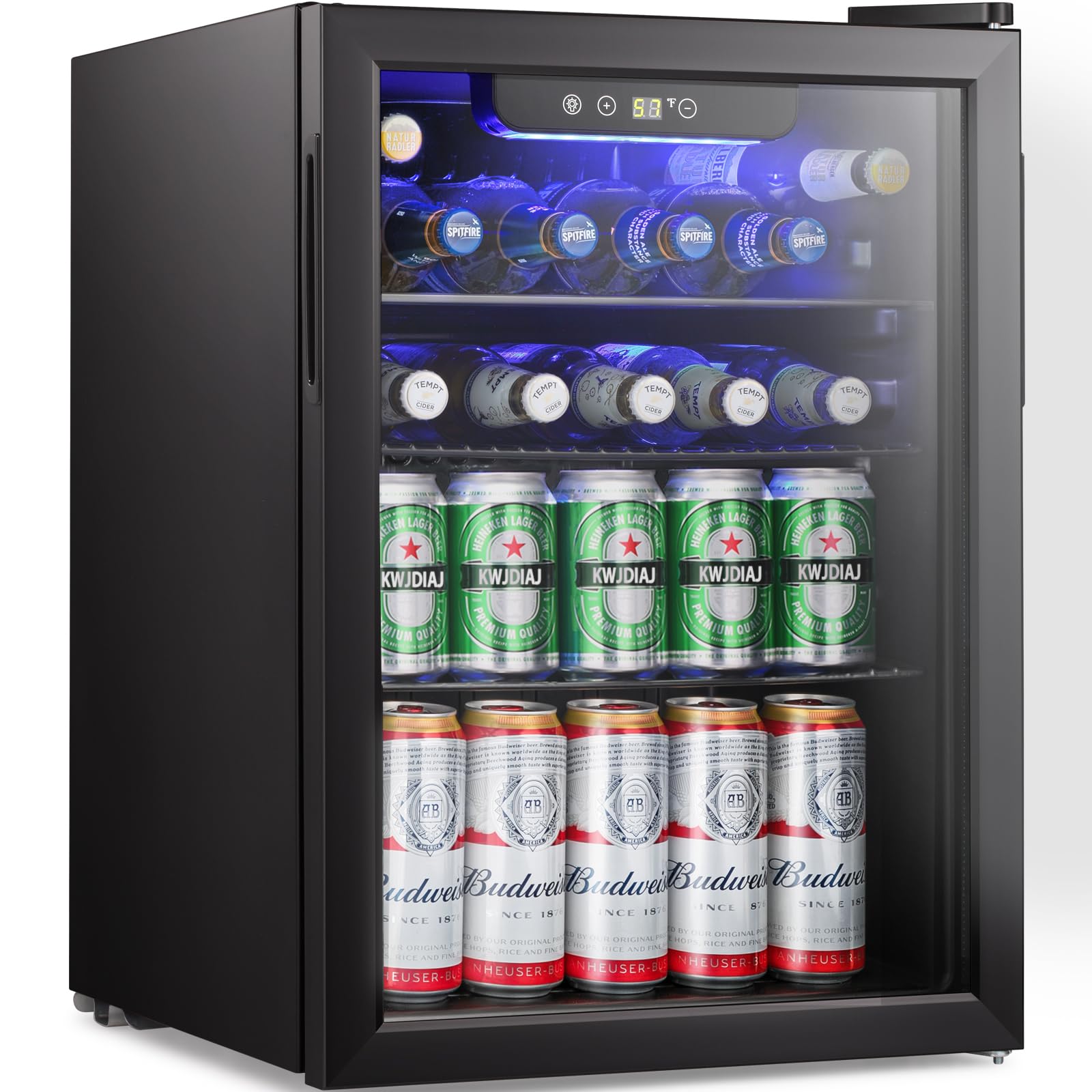 Antarctic Star 2.6cu.ft Mini Fridge 100 Can Beverage Refrigerator Wine ...