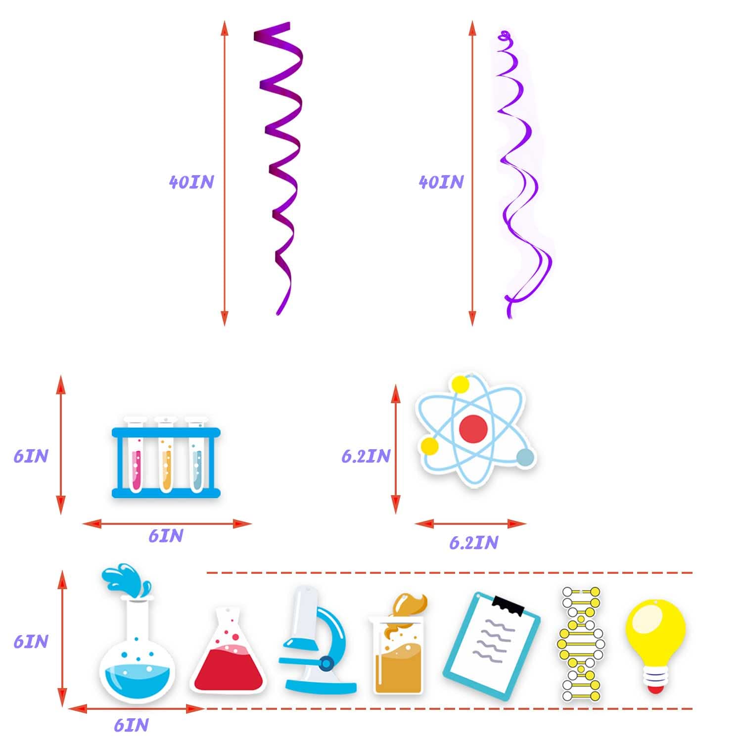 Science Happy Birthday Banner Backdrop Periodic Table Chemistry Theme ...