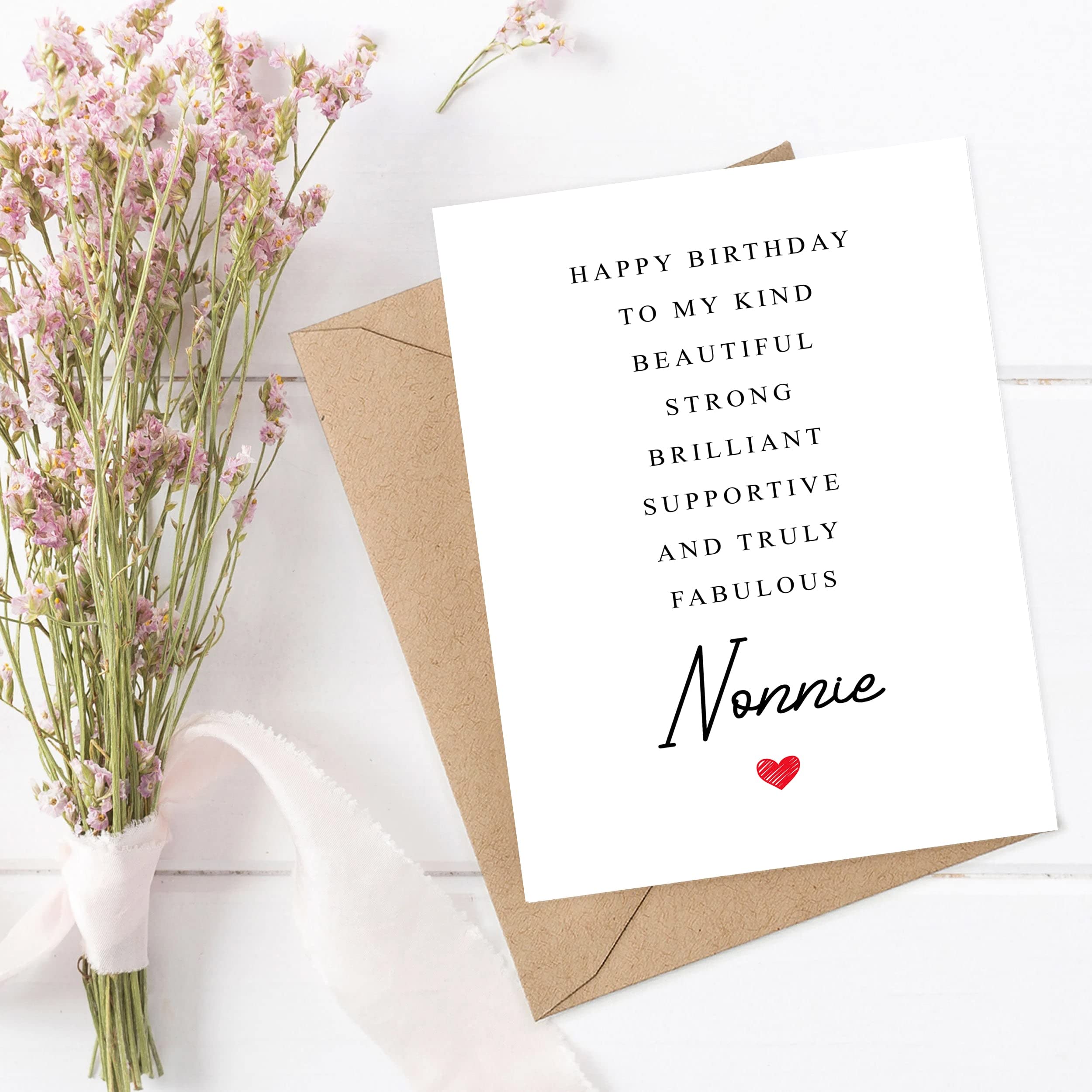 Nonnie Birthday Card Poem - Amazing Nonnie Gift - Birthday Card Nonnie ...