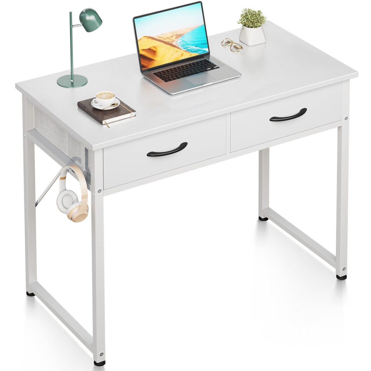 ODK 66" L Shaped Desk with Power Outlet and USB Charging Ports ...