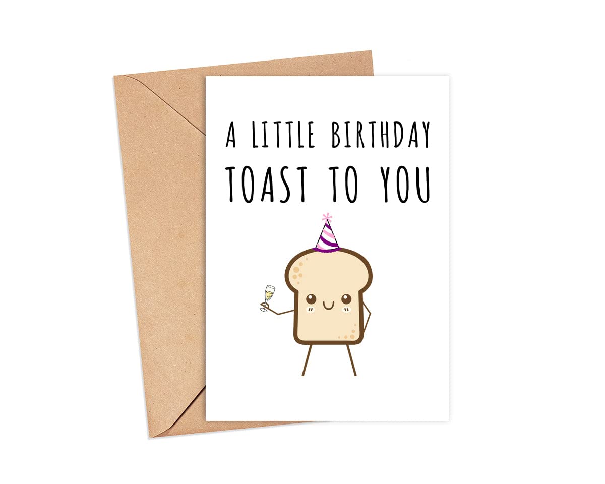 A Little Birthday Toast To You Card - Funny Birthday Card For Him Her ...