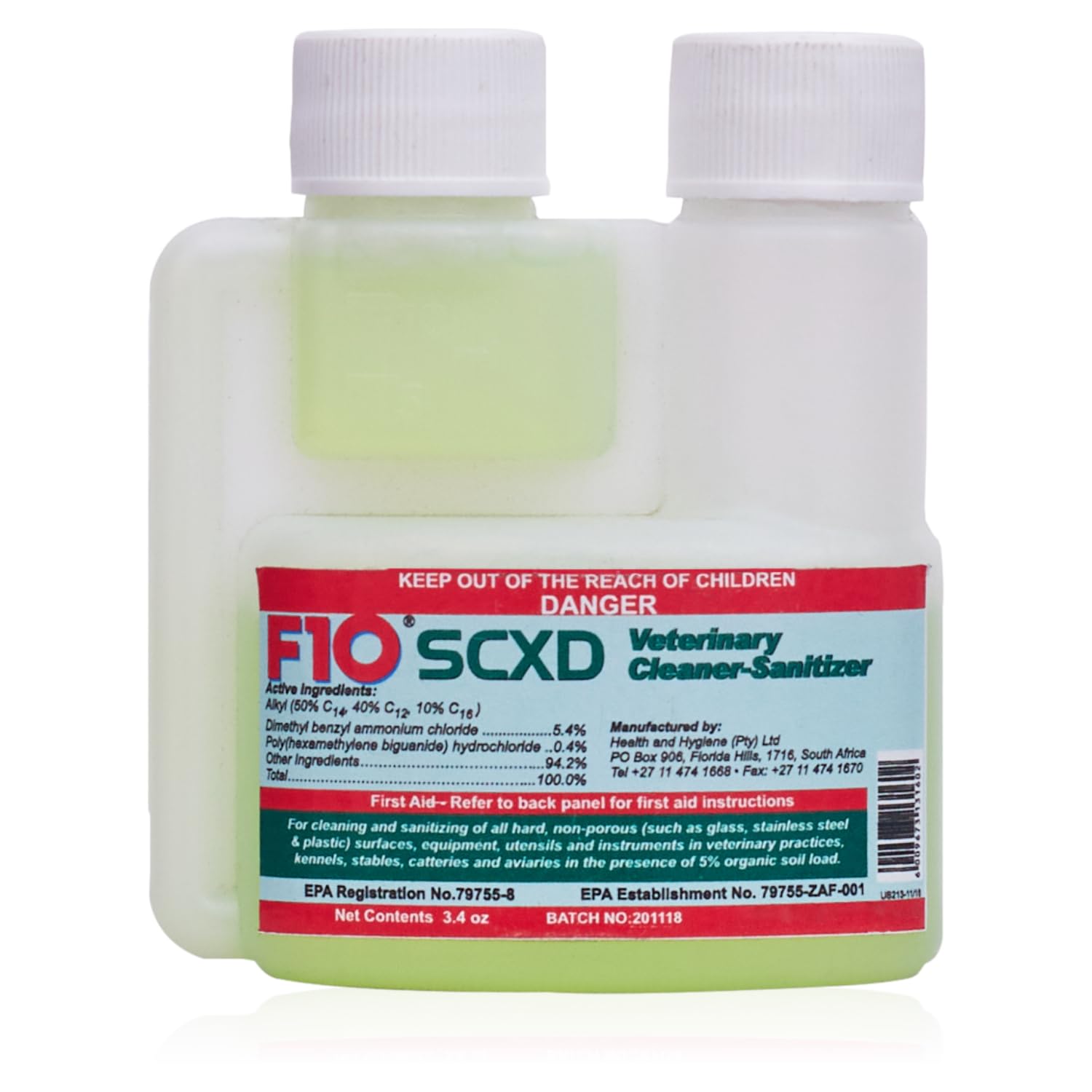 F10 SCXD Concentrated Veterinary Disinfectant & Cleaner with Soap for ...