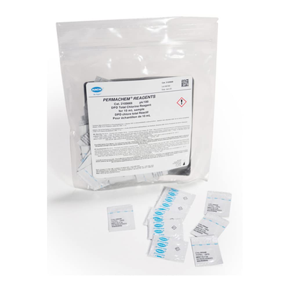Hach 2105669 DPD Total Chlorine Reagent Powder Pillows, 10 mL, (Pack of ...