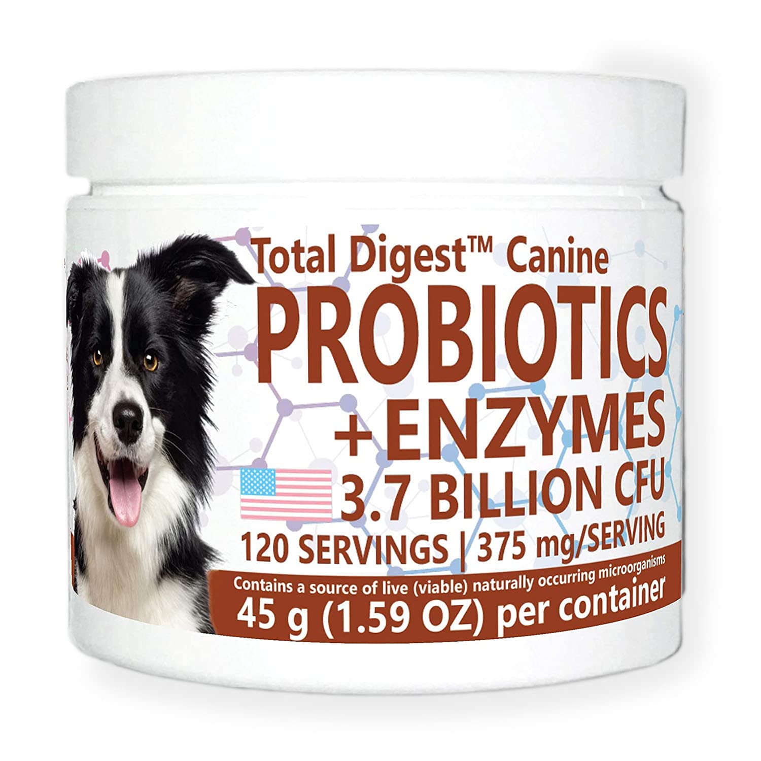 Total Digest™ Canine Probiotics and Enzymes for Dogs, All-Natural ...
