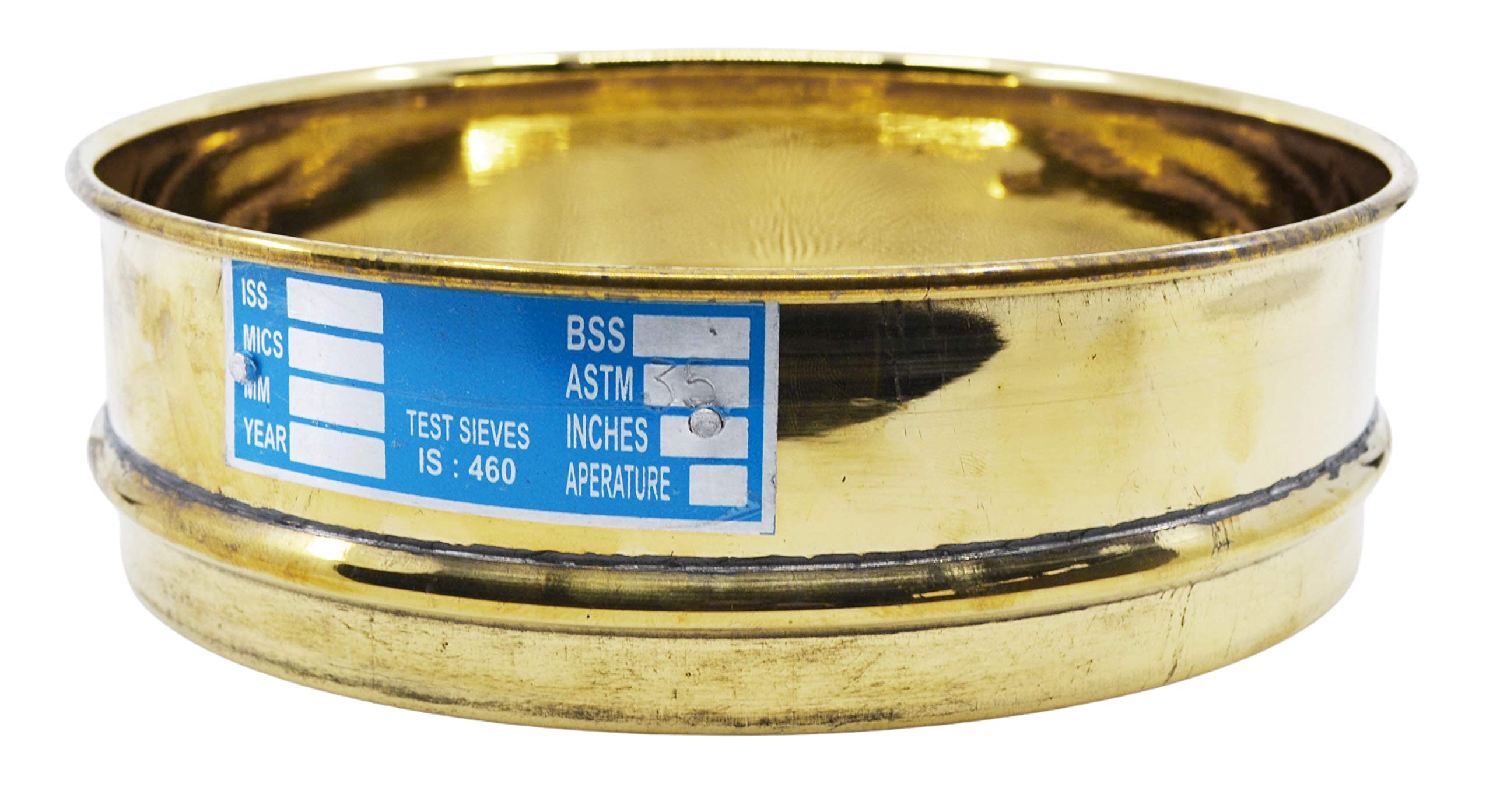 Test Sieve, 8 Inch - Full Height - ASTM No. 35 (500µm) - Brass Frame ...