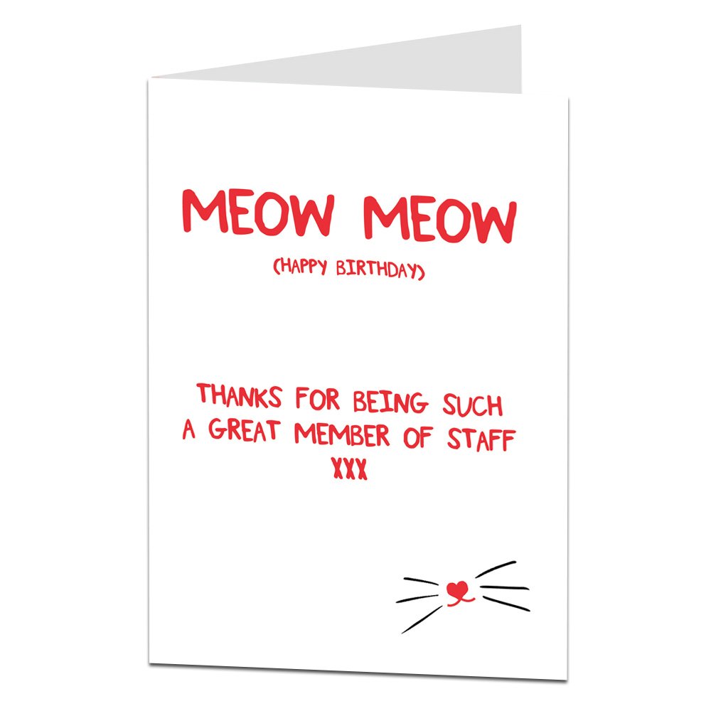 LimaLima Funny Birthday Card From The Cat — 🛍️ The Retail Market
