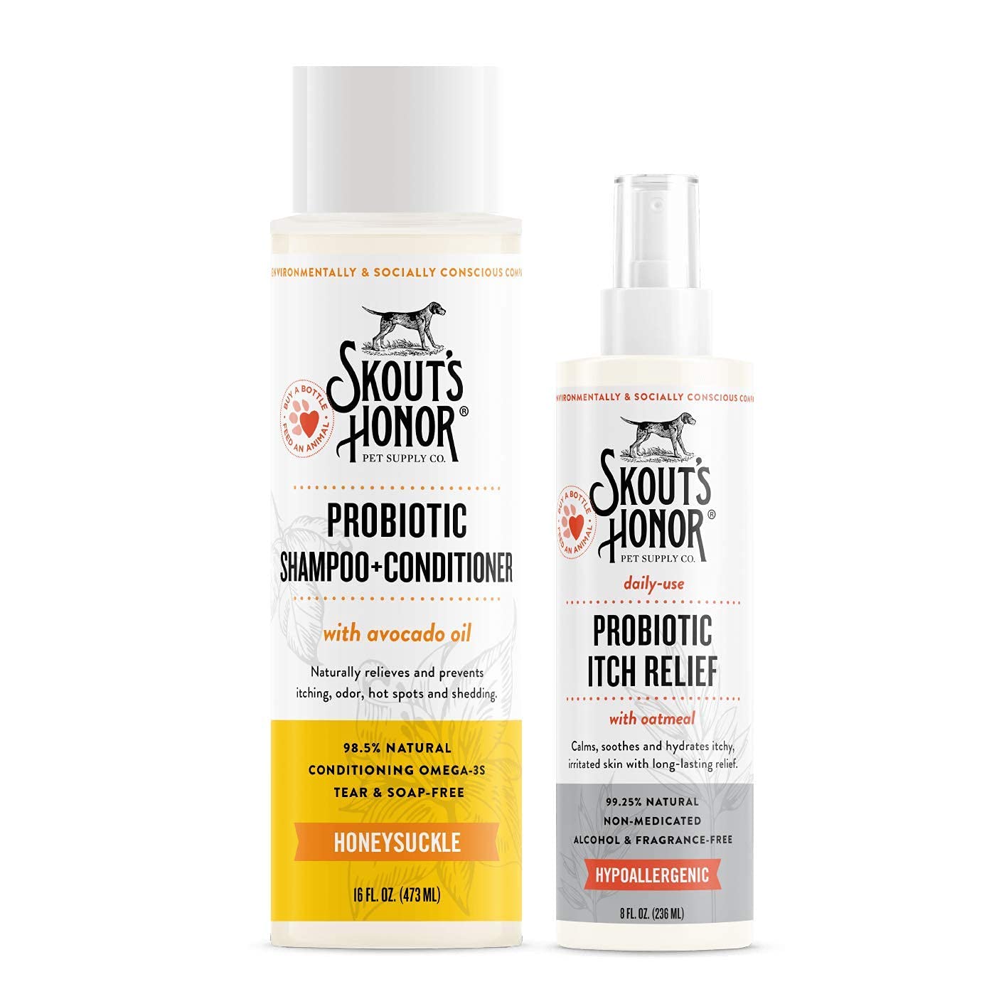 SKOUT'S HONOR Itchy Dog Kit (Honeysuckle) - Calms, Soothes and Hydrates ...