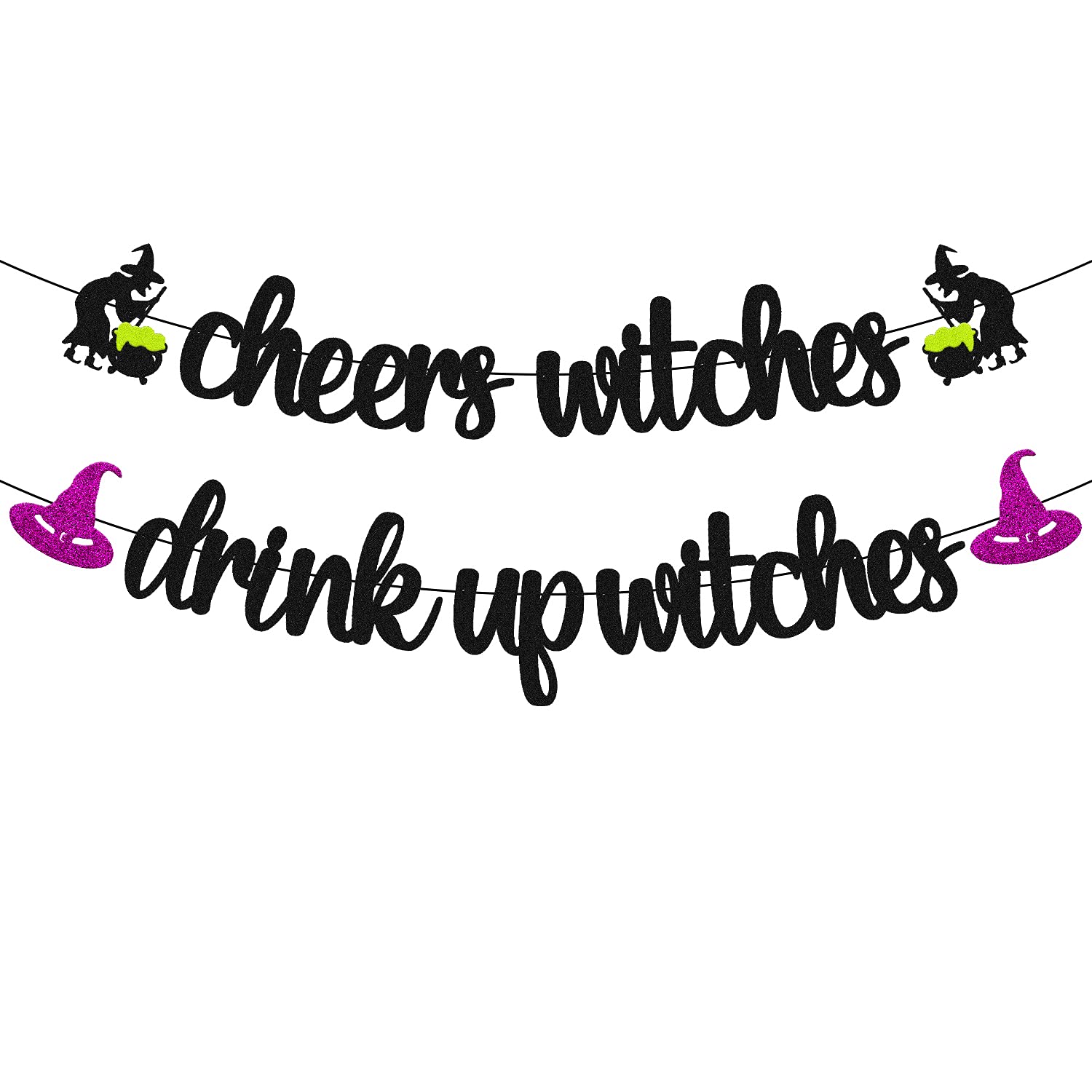 Halloween Witches Banner Ghost Bat Witches Theme Bachelorette Wedding ...