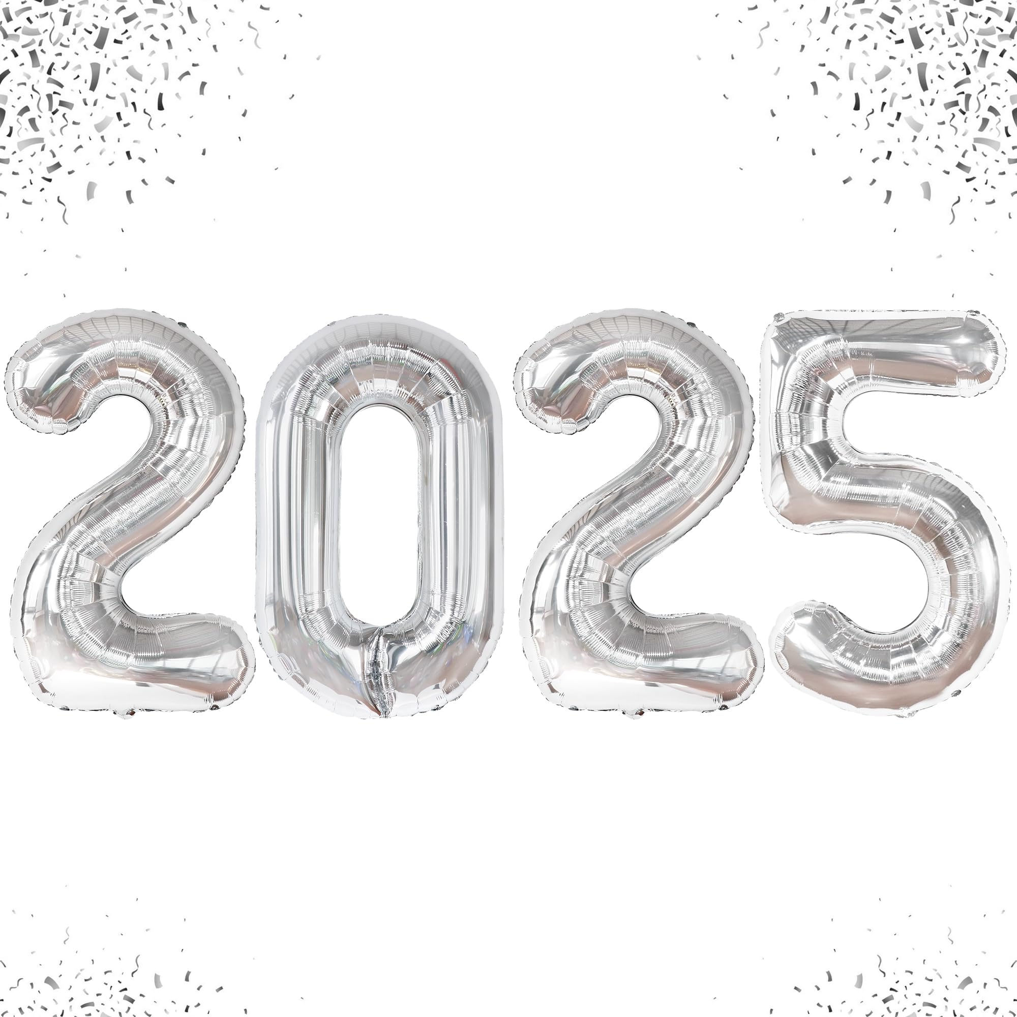 KatchOn, Giant Silver 2025 Balloon Numbers - 42 Inch, New Years ...