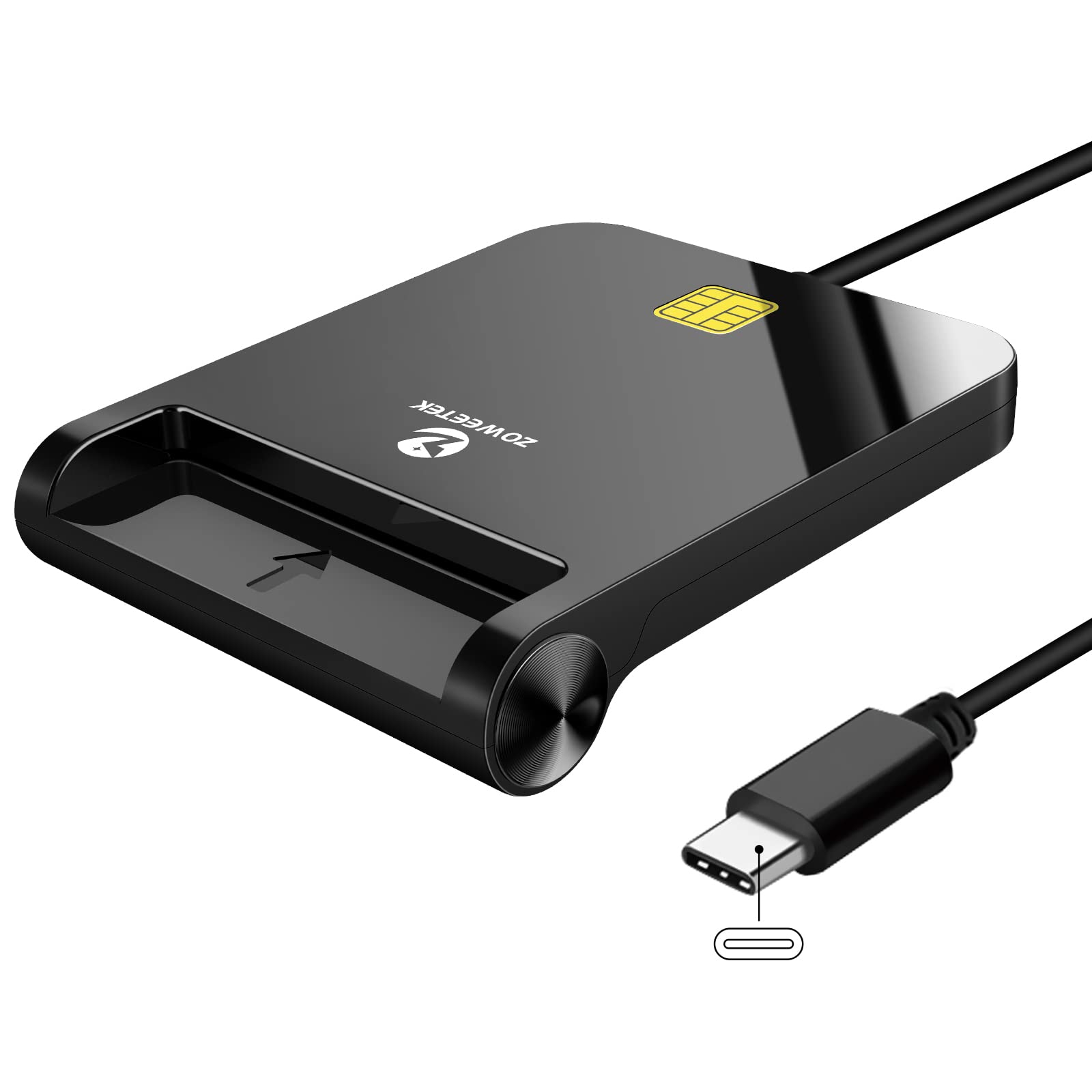 ZOWEETEK CAC Reader USB C, CAC Card Reader Military, DOD Military USB ...