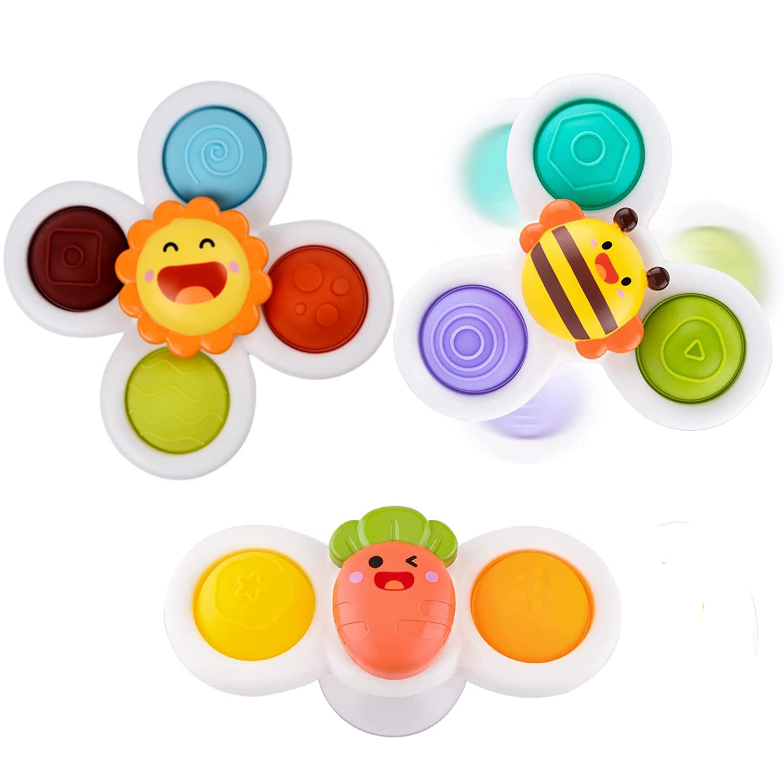 Suction Cup Spinner Toys, Baby Suction Cup Bath Toys Pop Fidget Toys ...