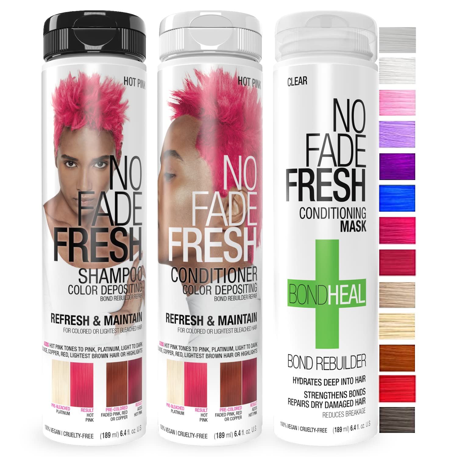 No Fade Fresh Bright Red Color Depositing Shampoo + Conditioner ...