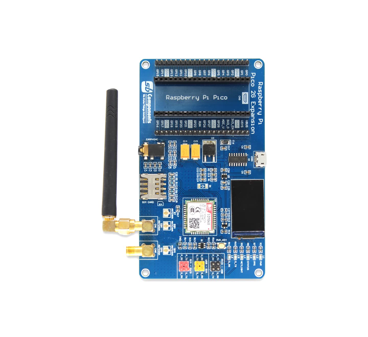 sb components Raspberry Pi Pico with Pico 2G Expansion Quad-Band GSM ...