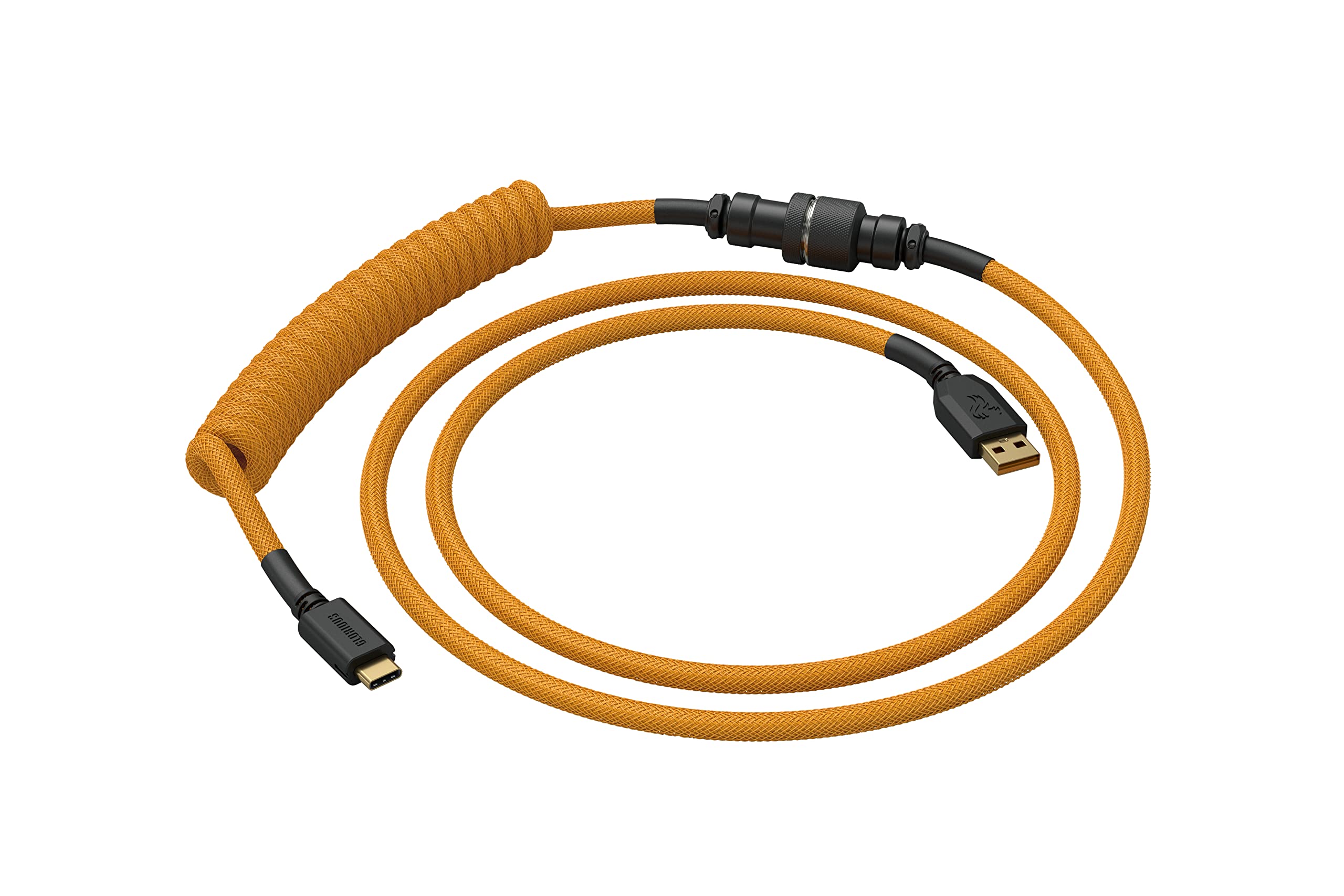 Glorious Coiled Keyboard Cable – Coiled USB C Cable Artisan Braided ...