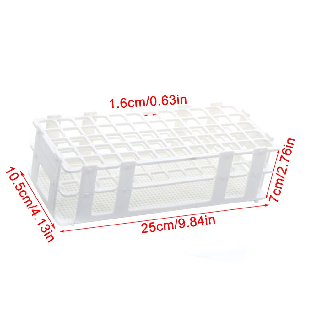P-ABC 2Pack Plastic Test Tube Rack, Laboratory Test Tube Rack, 60 Holes ...