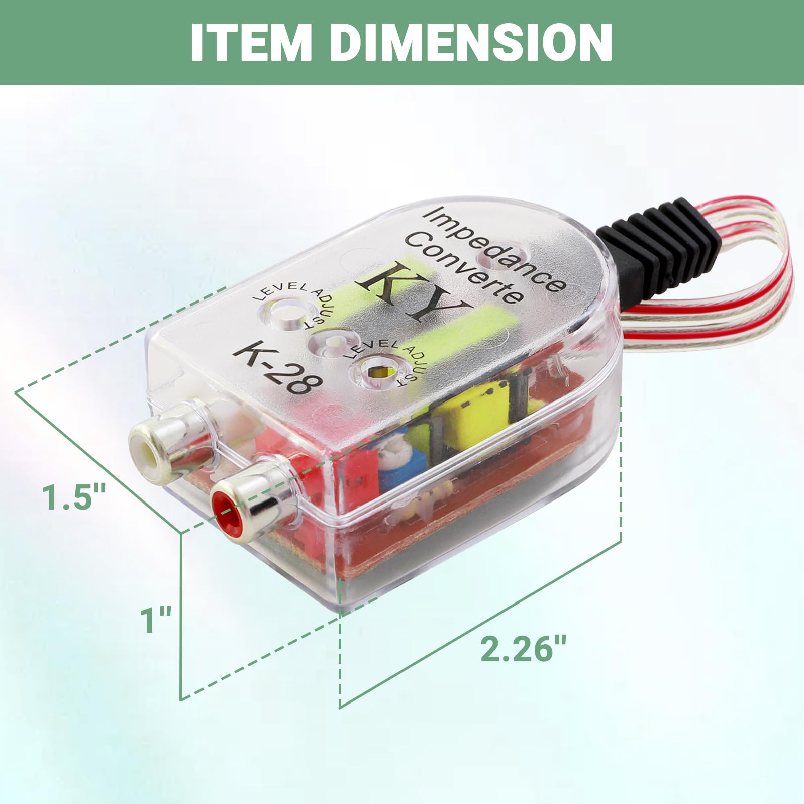 RCA Line Audio Output Converter: Speaker to Line Level Converter ...