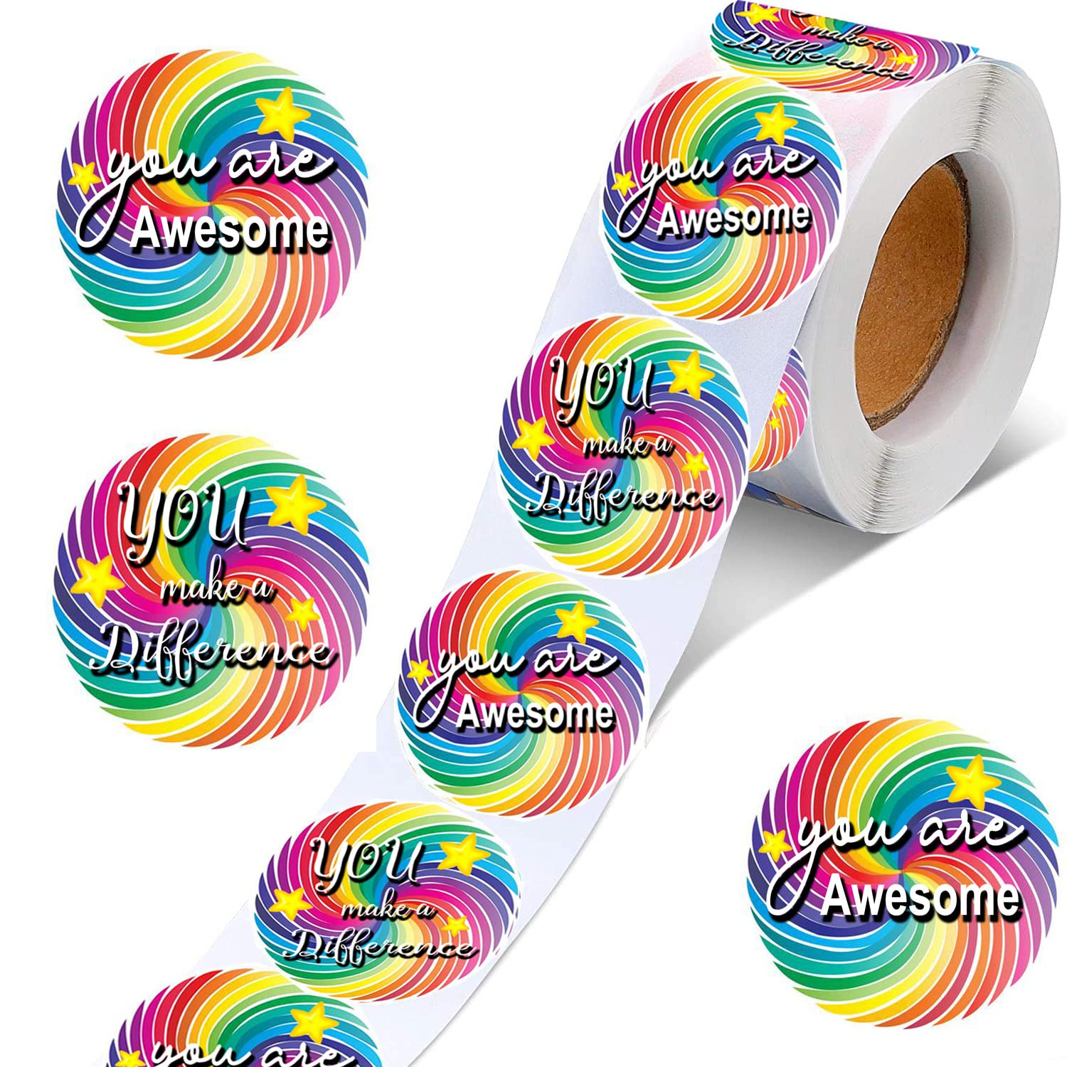 You are Awesome Sticker 2 inch Kudos Appreciation Stickers Colorful You ...