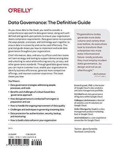 Data Governance: The Definitive Guide: People, Processes, and Tools to Operationalize Data ...