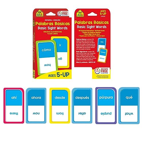School Zone Bilingual Spanish/English Flash Card Set: Tarjetas de ...
