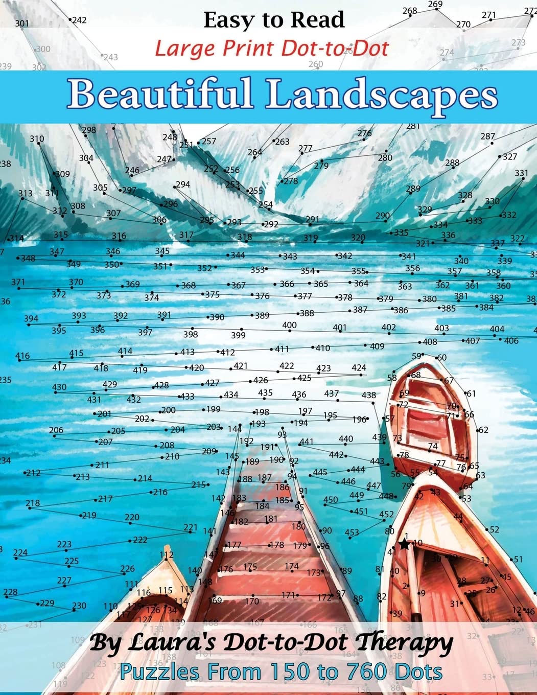 Easy to Read Large Print Dot-to-Dot Beautiful Landscapes: Puzzles from ...