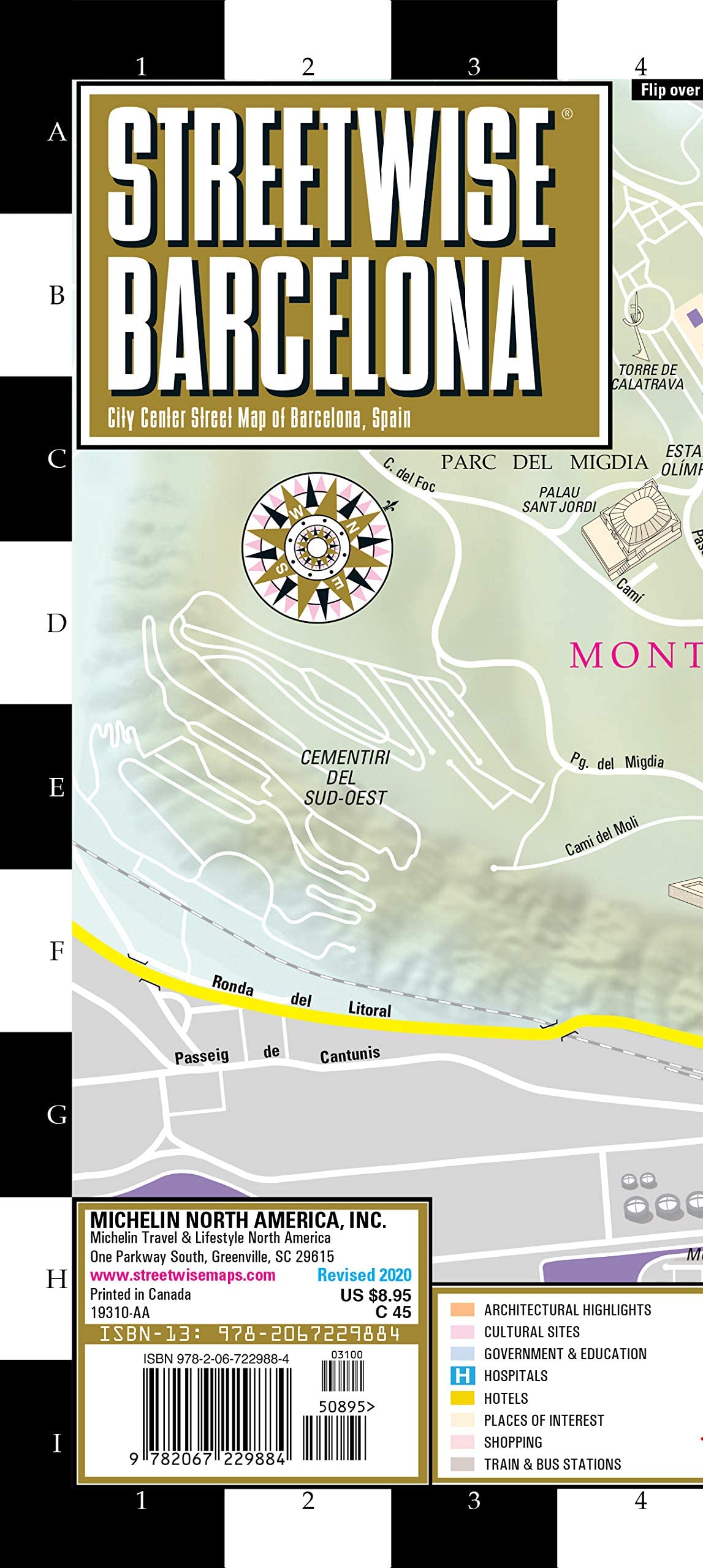 Streetwise Barcelona Map - Laminated City Center Street Map of ...